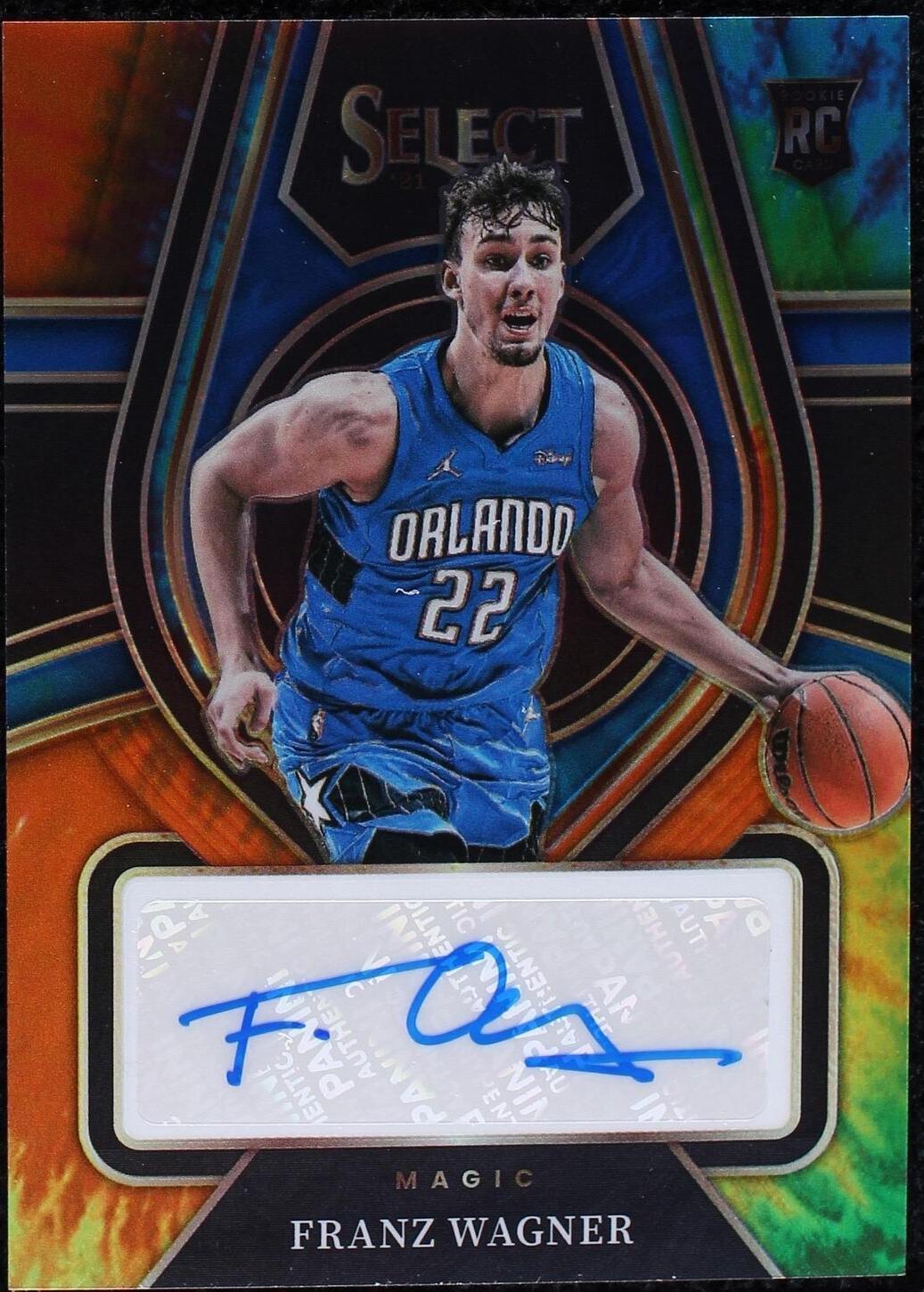 2021-22 Panini Select - Rookie Signatures Franz Wagner #RS-FWG Tie-Dye ...