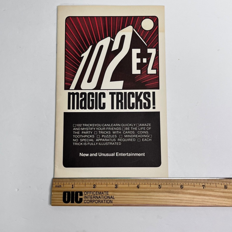 102 ez magic tricks new and unusual nteertainment 1976 booklet ephemera ...