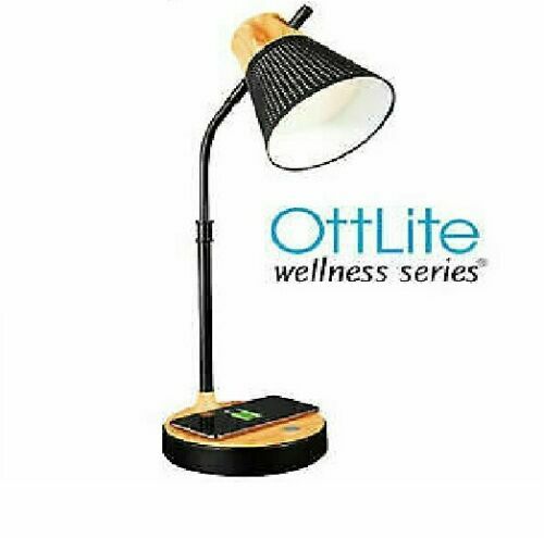 OttLite Wellness Series Wireless Charging 10w LED Table Lamp Model W5 ...