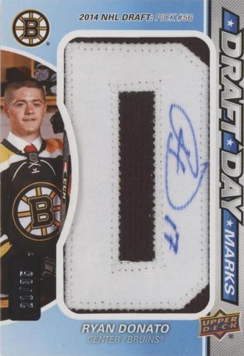 2018-19 Upper Deck SP Game Used - Draft Day Marks Rookies Ryan Donato # ...