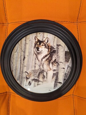 Limited Numbered Wolf Framed Collector Plate - Brandford Exchange | eBay