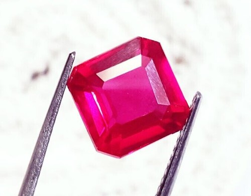 Natural Red Ruby Square Shape Loose Gemstone 8.45 Ct Certified With ...