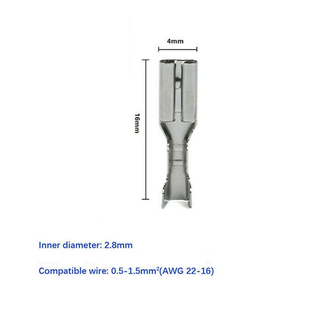 Male Female Spade Terminal Electrical Wire Crimp Connector Sheath 2.8/4 ...
