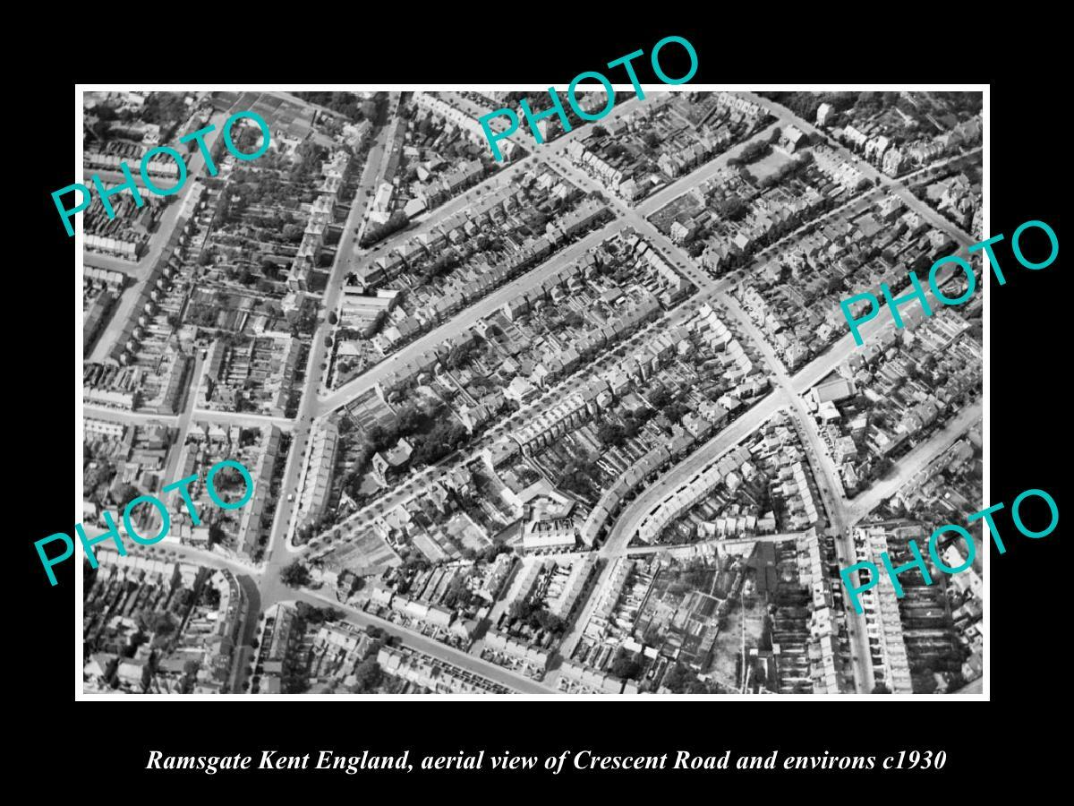 OLD 6 X 4 HISTORIC PHOTO OF RAMSGATE KENT ENGLAND VIEW OF CRESCENT ROAD ...
