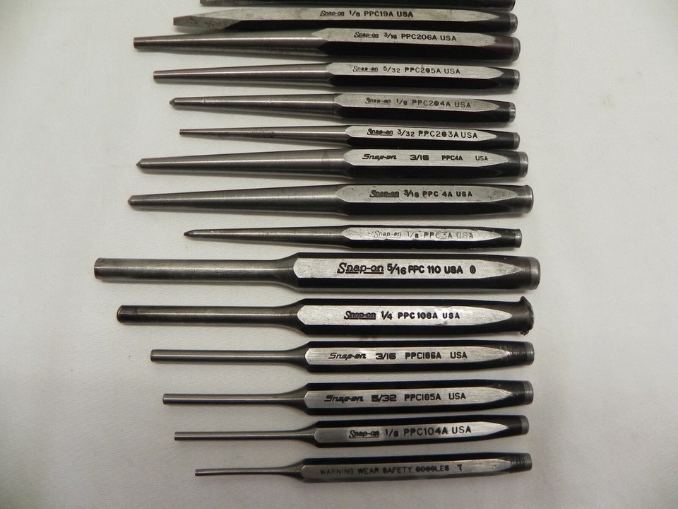 Snap-On 19 Piece Punch & Chisel Set w/ PPC-5A Holder | eBay