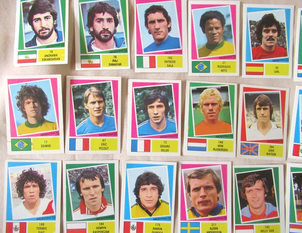 FKS ARGENTINA' 78 WORLD CUP UNUSED FOOTBALL STICKER LOT X 60 +2 ...