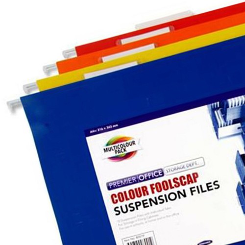 MULTI COLOUR FOOLSCAP SUSPENSION FILES HANGING LARGE FILE WITH TABS ...