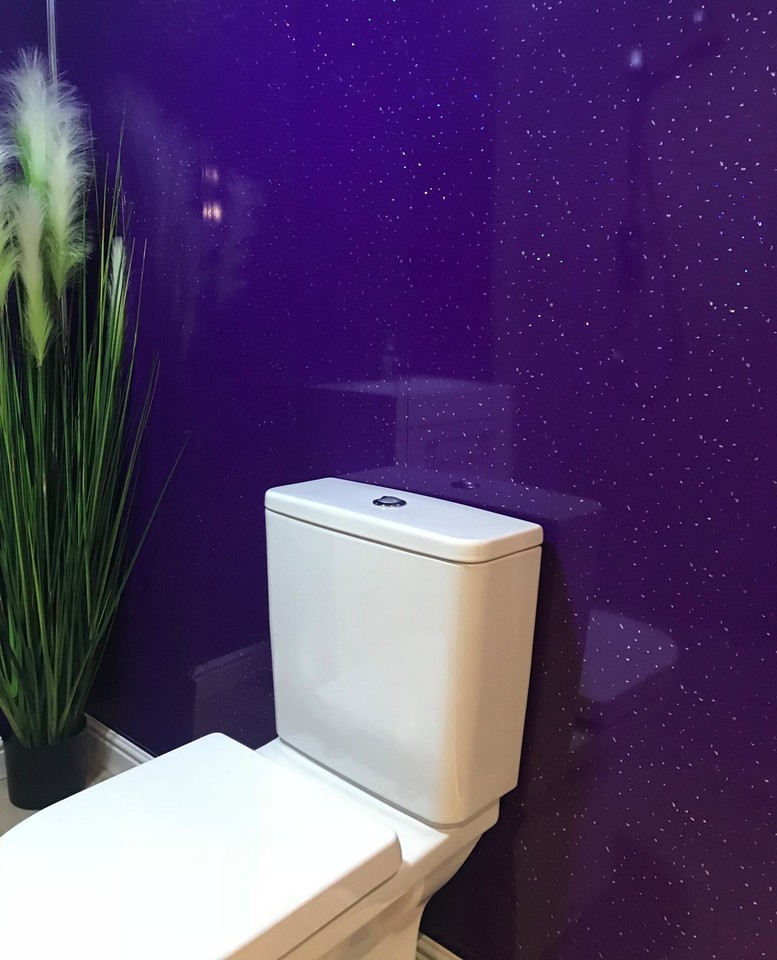 Purple Sparkle PVC Cladding Bathroom Shower Ceiling Panels Wet Wall | eBay