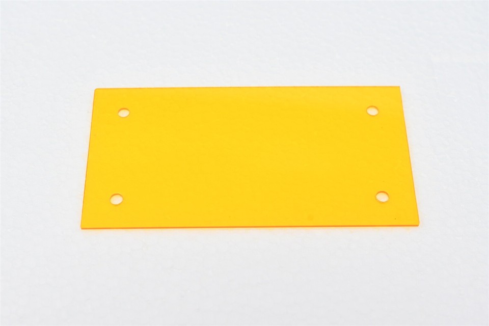 2 Leonardo DRS Naval Power Systems Amber Light Filters 3.4" x 1.8" Part ...