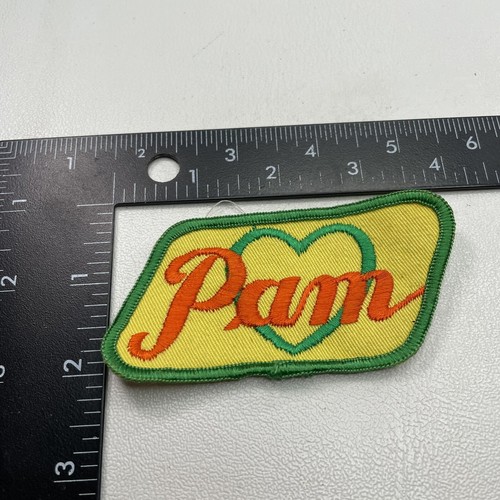 Vintage Green & Yellow PAM Name Patch 36U | eBay