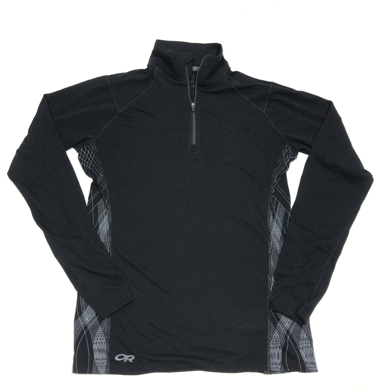 Outdoor Research Essence Black 1/4 Zip Wool Blend DriRelease Top Womens XS | eBay