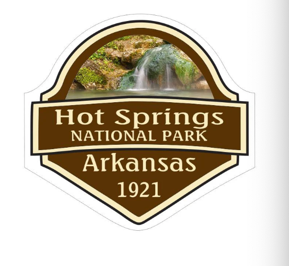 3" hot springs national park arkansas 1921 bumper sticker decal usa ...