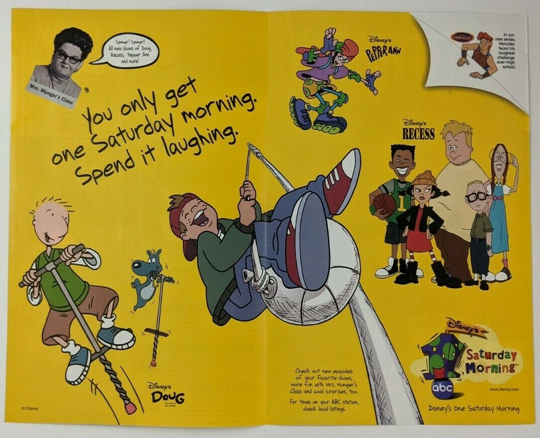 Disney Recess Doug Pepper Ann Hercules Print Ad Poster Art PROMO ...