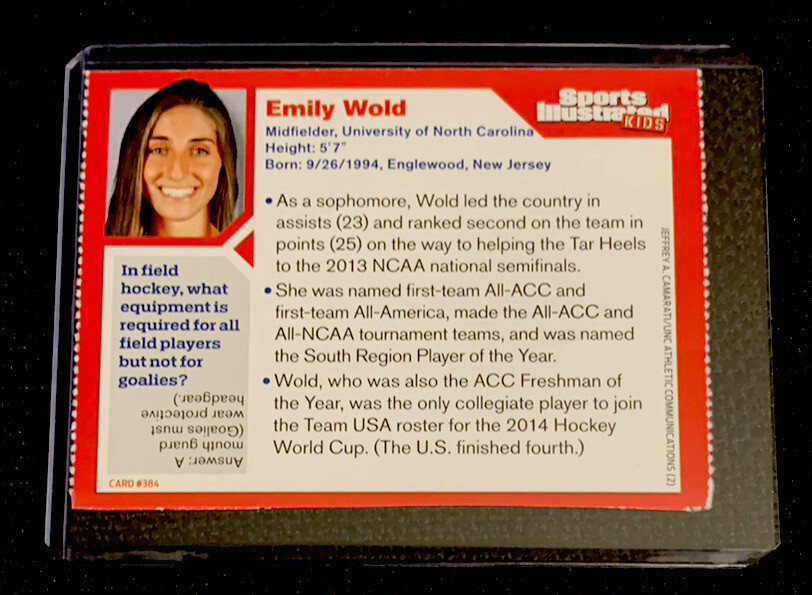 Emily Wold Rookie Sports Illustrated SI For Kids Field Hockey North ...