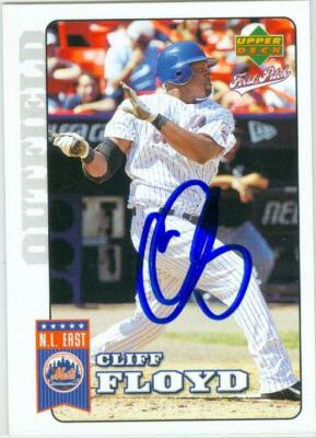 Cliff Floyd autographed baseball card (Mets) 2006 Upper Deck #119 First ...