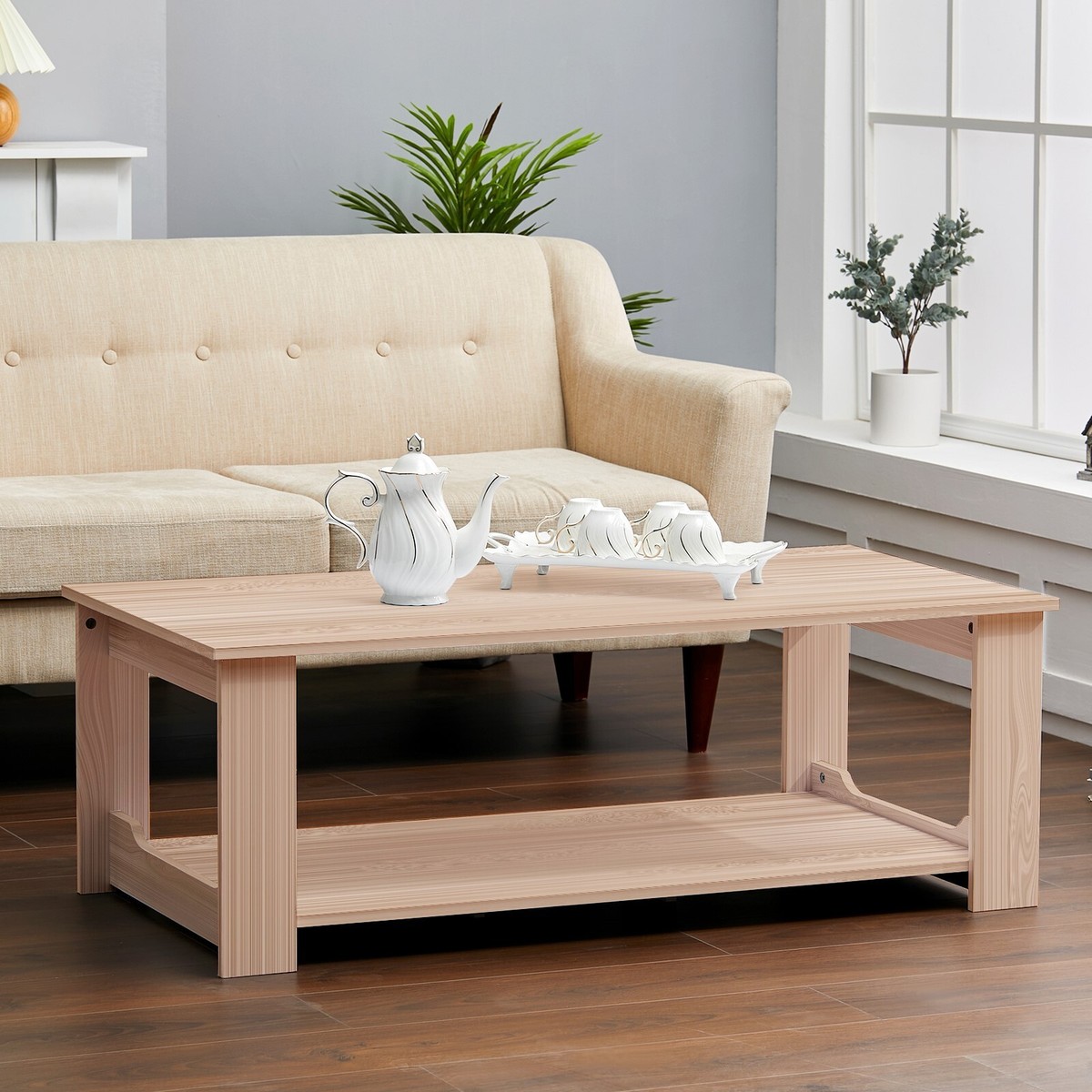 Simple Wooden Center Table Wooden Coffee Table, Solid Sheesham Wood