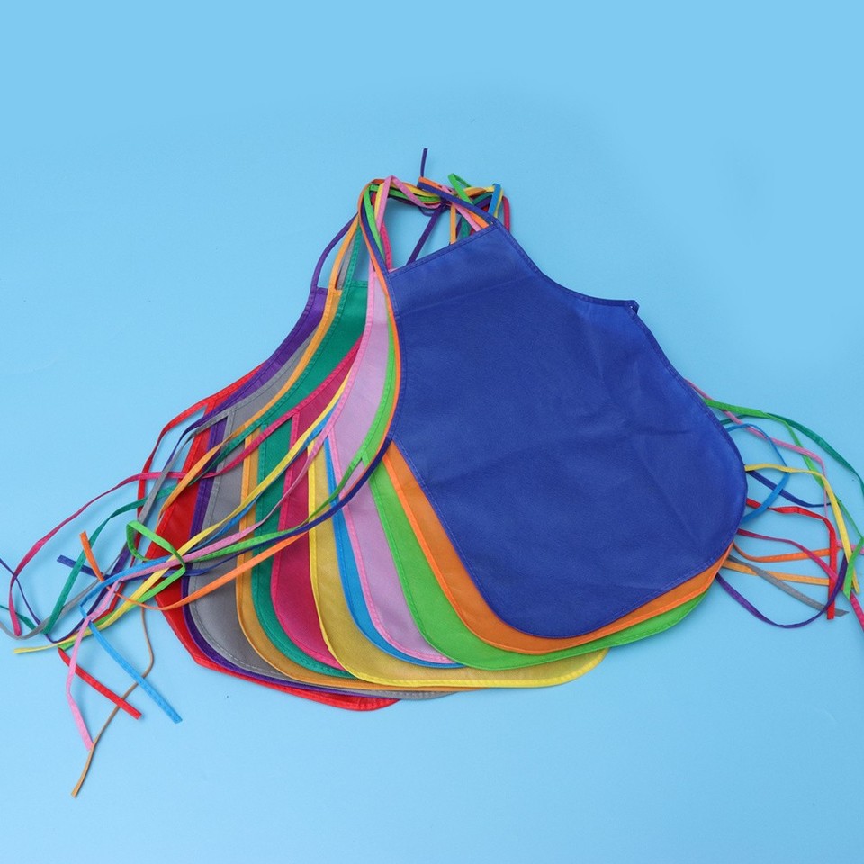 12 Pcs Children Artist Apron Kids Aprons Children's Waterproof Drawing ...