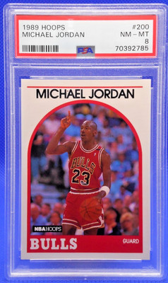 1989 NBA HOOPS - Michael Jordan - #200- Chicago Bulls - PSA 8 NM-Mint ...