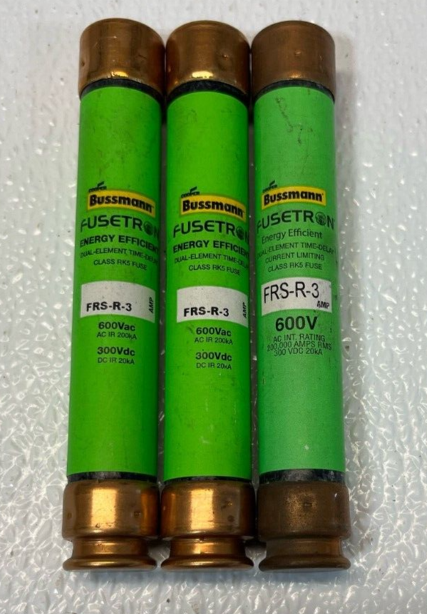 Lot of 3 FRS-R-3 Fusetron Time-Delay Fuse | eBay