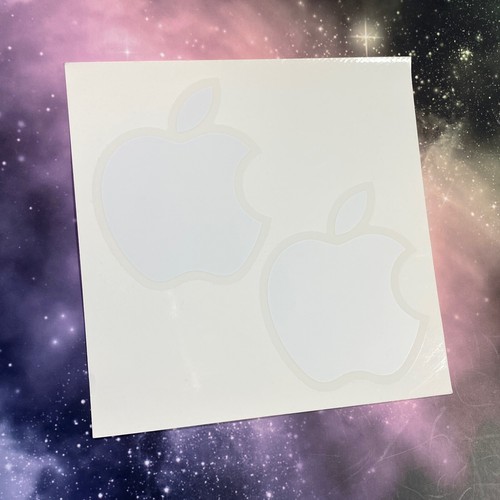 Apple Computer Stickers White Authentic Brand Loyalty Logo 2 Decals ...