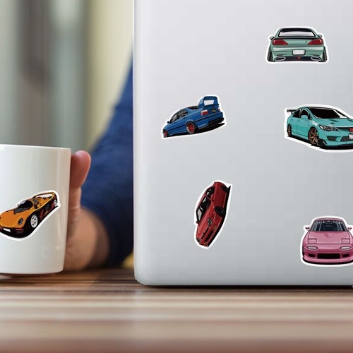 50X Racing JDM Sticker Suitcase Skateboard Laptop Fridge Car Styling ...