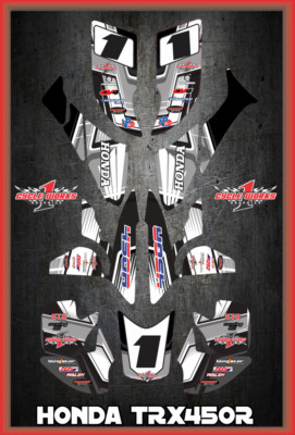 TRX 450R graphics sticker kit for Honda Quad SEMI CUSTOM GRAPHICS ...