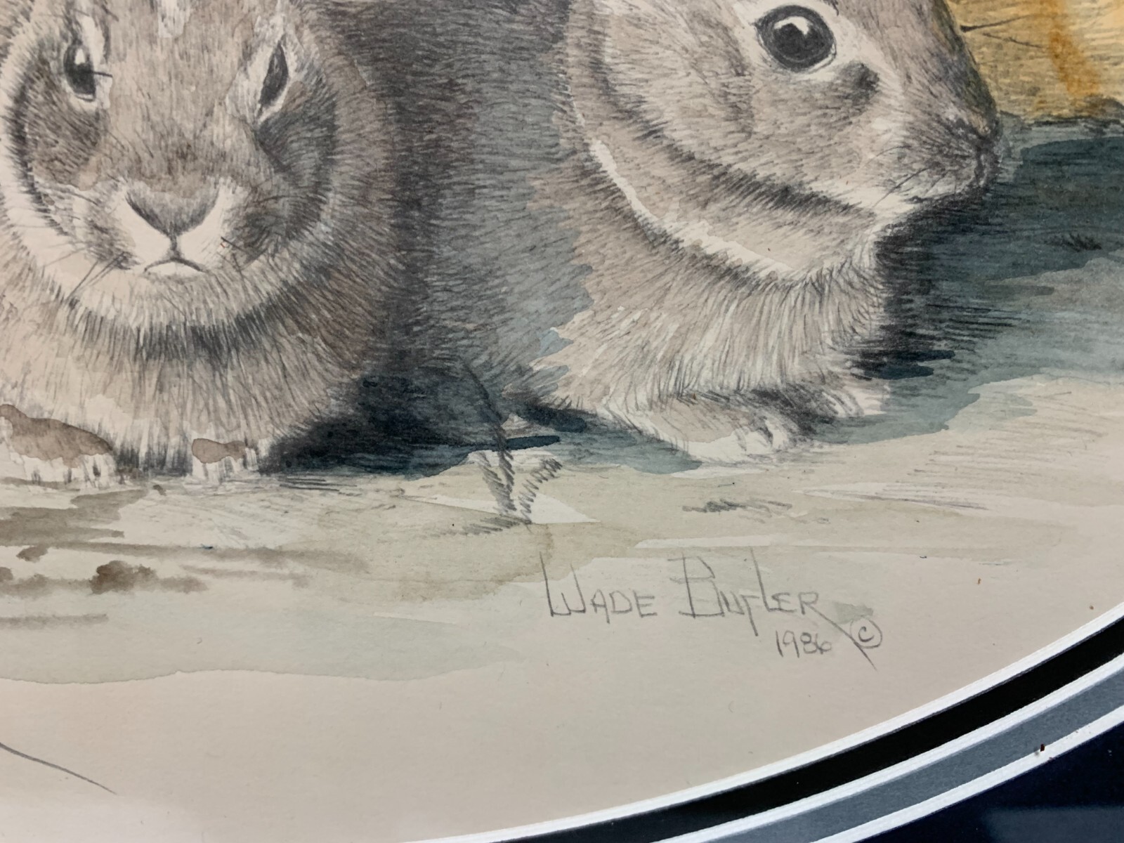 VINTAGE WADE BUTLER WATERCOLOR #17/50 HAND SIGNED LITHOGRAPH ART PRINT ...