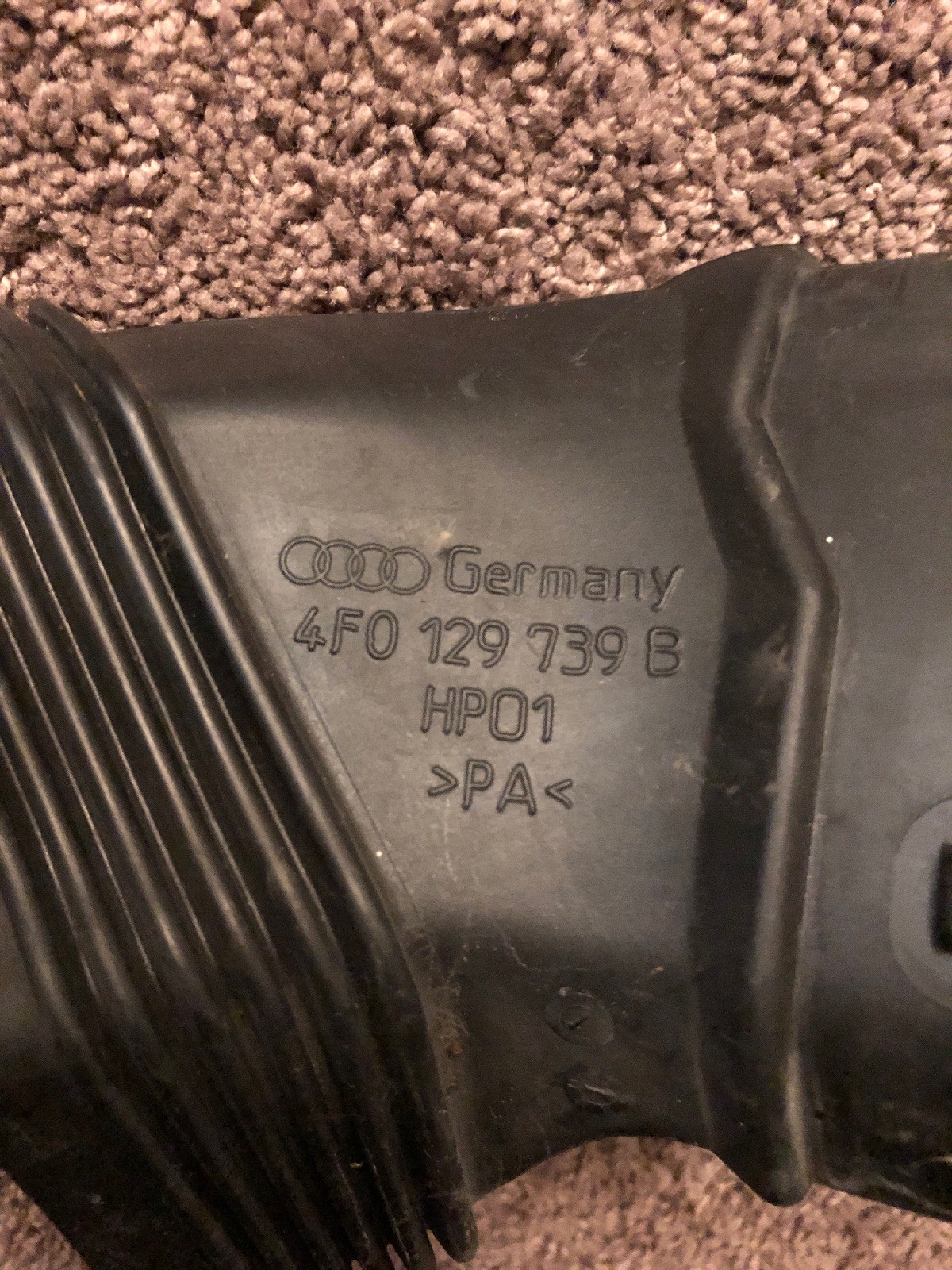 AUDI 2009-2011 A6 Air Cleaner Intake-Boot Hose Duct Tube OEM 4F0129739B ...