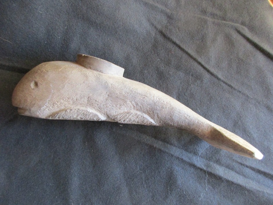 HUGE NATIVE AMERICAN CEREMONIAL STONE PIPE, 15-LB WHALE EFFIGY, DAY ...