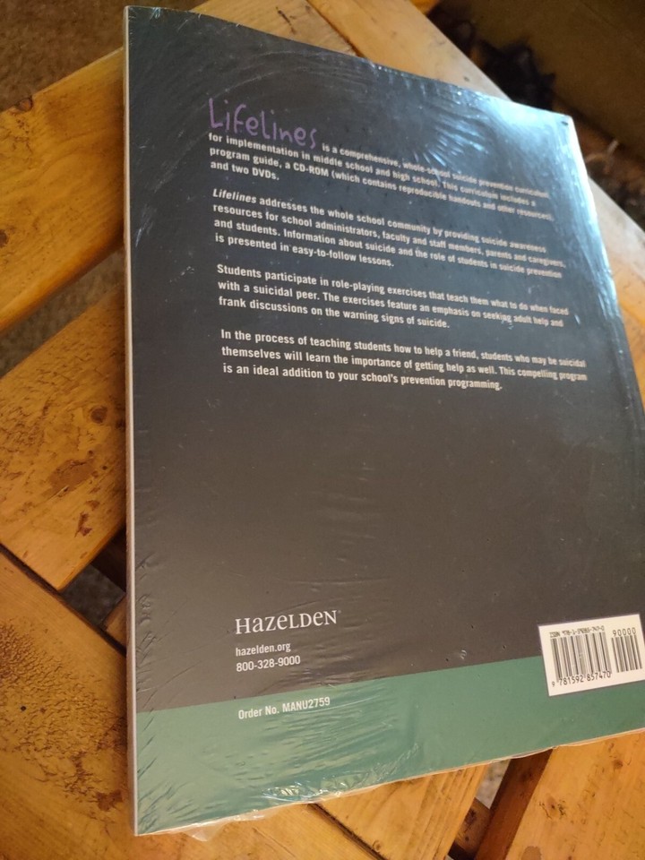 Lifelines: A Suicide Prevention Program DVD AND BOOK NEW 9781592857470 ...