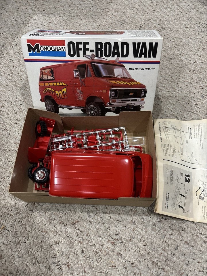 RARE Vintage CHEVY OFF ROAD DESERT RAT VAN Monogram Model Kit Open Box ...