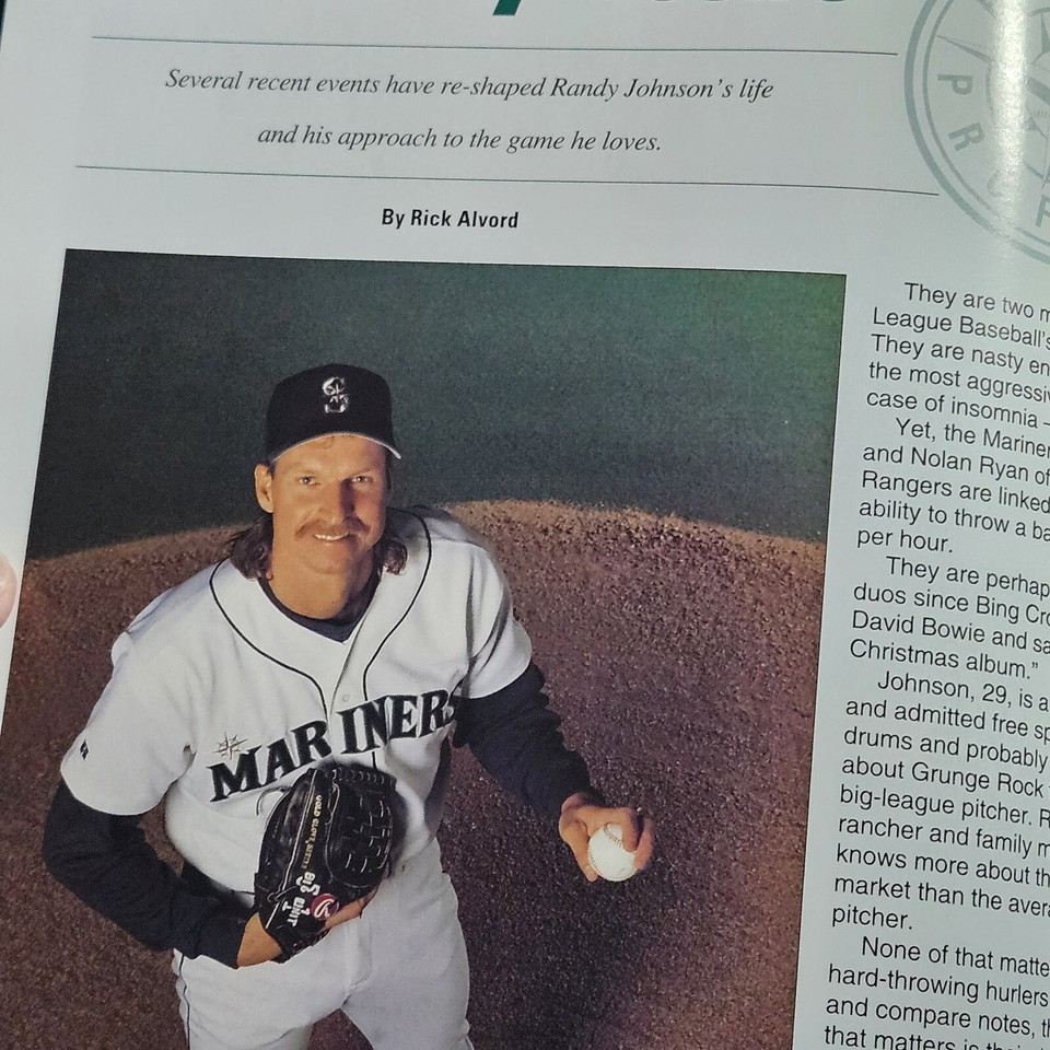 1993 Seattle Mariners Magazine Randy Johnson The Big Unit Volume 4 ...