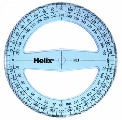 HELIX 10cm / 360 degree Protractor H03 - 100mm Angle Measure - Pack of ...