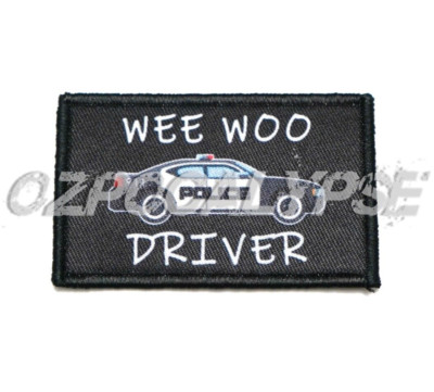 Wee Woo Police Driver Patch - Highway Patrol Memorabilia Emergency ...