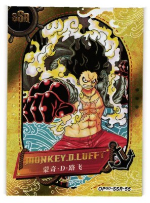 Monkey D Luffy SSR OPGD-SSR-55 Gold One Piece Anime Trading Card TCG | eBay