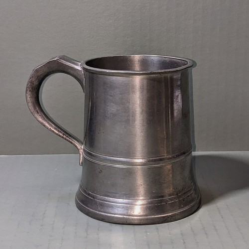 4" Pewter Pint Antique Measure Measuring Cup Tankard GR D27 Mark | eBay