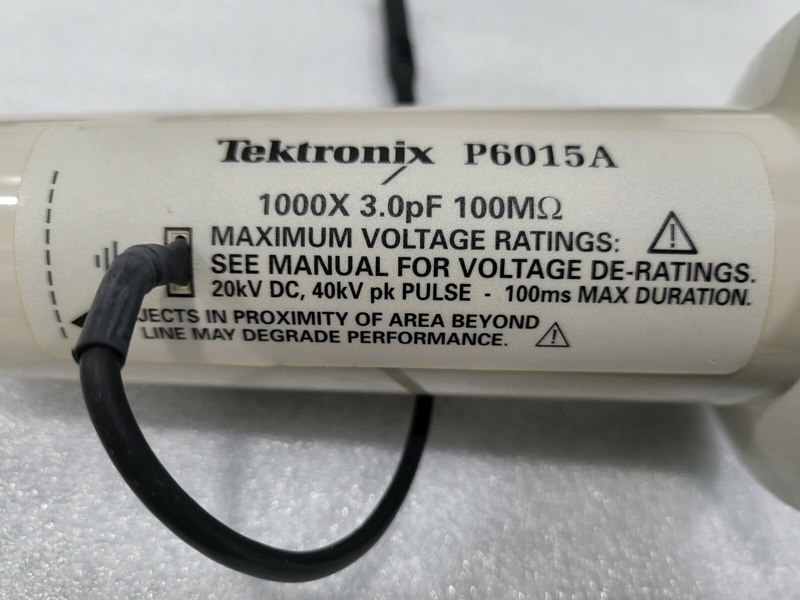 As-Is TEKTRONIX Oscilloscope Probe High-Voltage Passive Probe P6015A | eBay