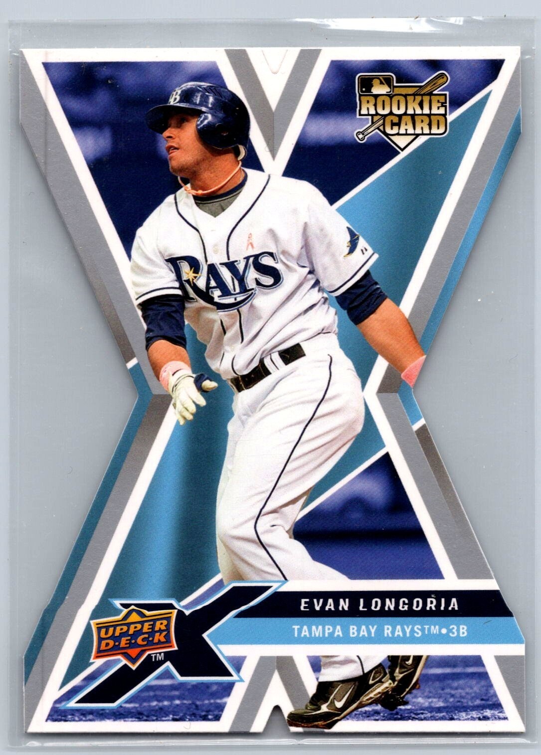 2008 Upper Deck X Evan Longoria #94 RC Die-Cut Tampa Bay Rays Rookie ...