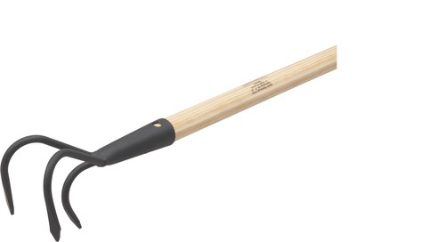 Grubber mit stiel schwarz 3 zinken 3st Grubber MEISTER Stahl ...