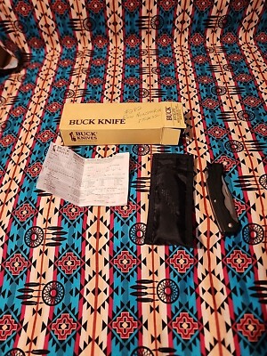 VINTAGE BUCK 422 BK BUCKLITE FOLDING LOCK BLADE HUNTING KNIFE BLACK ...