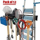 Tool Storage Rack, Heavy Duty Steel Garage Wall Mount Garden Tool Metal ...