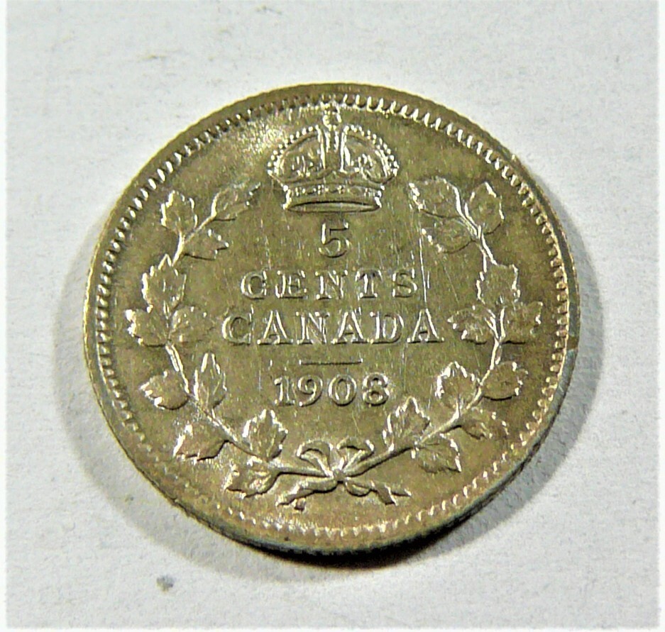 Canada 1908 5 Cents Silver High Grade Low Mintage | eBay