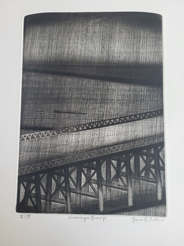 RARE BRIAN COHEN - BRIDGE -BOXED 15 ETCHINGS V/X BRIDGE STRUCTURE 23 X ...