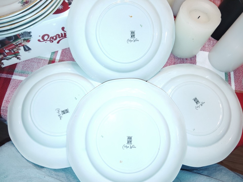 4 Adams Calyx Ware floral Robins Egg Blue Dessert Plates 8 3/4” | eBay