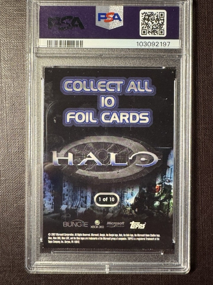 2007 TOPPS HALO FOIL 1 MASTER CHIEF-GREEN PORTRAIT PSA 8 | eBay