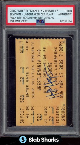 2002 WRESTLEMANIA 18 SKYDOME HULK HOGAN AUTO TICKET STUB PSA AUTHENTIC ...