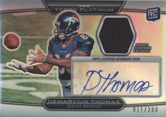 2010 Topps Platinum - Autographed Refractor Patch Demaryius Thomas #ARP ...