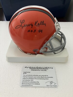 Leroy Kelly Autograph Mini Helmet Browns COA | eBay