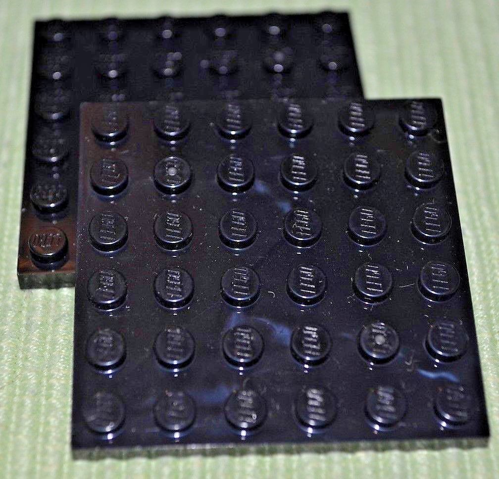 (2) Black 6x6 Standard Plate Bricks ~ Lego ~ NEW ~ Castle | eBay