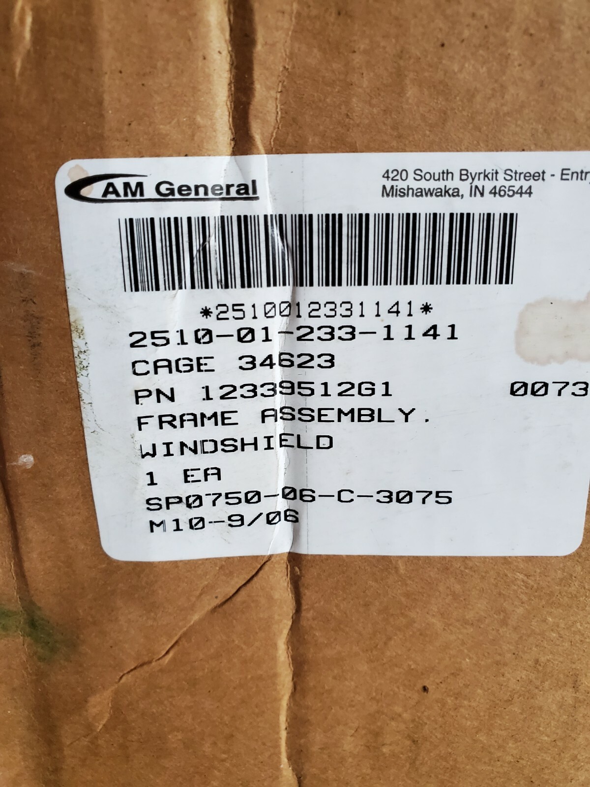 NEW WINDSHIELD FRAME HUMMER HUMVEE HMMWV M998 | eBay